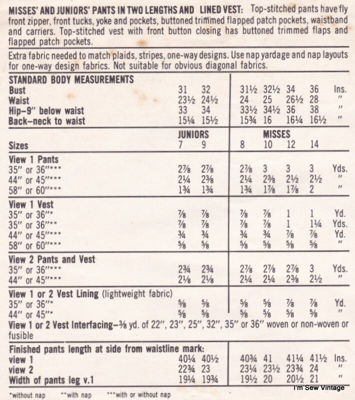 Simplicity 8612 Vintage Sewing Pattern Juniors Pants in Two - Etsy