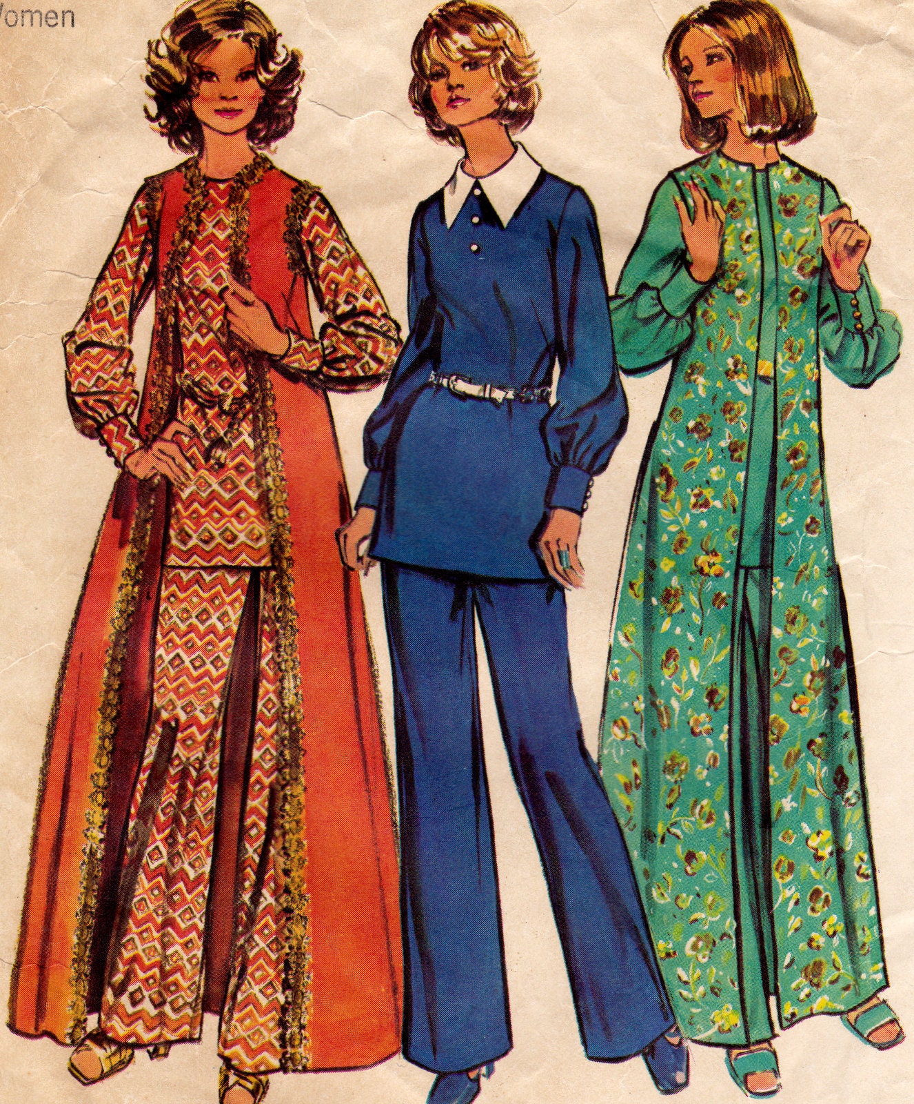Simplicity 5356 Vintage Sewing Pattern, Women's Top, Vest & Pants ...