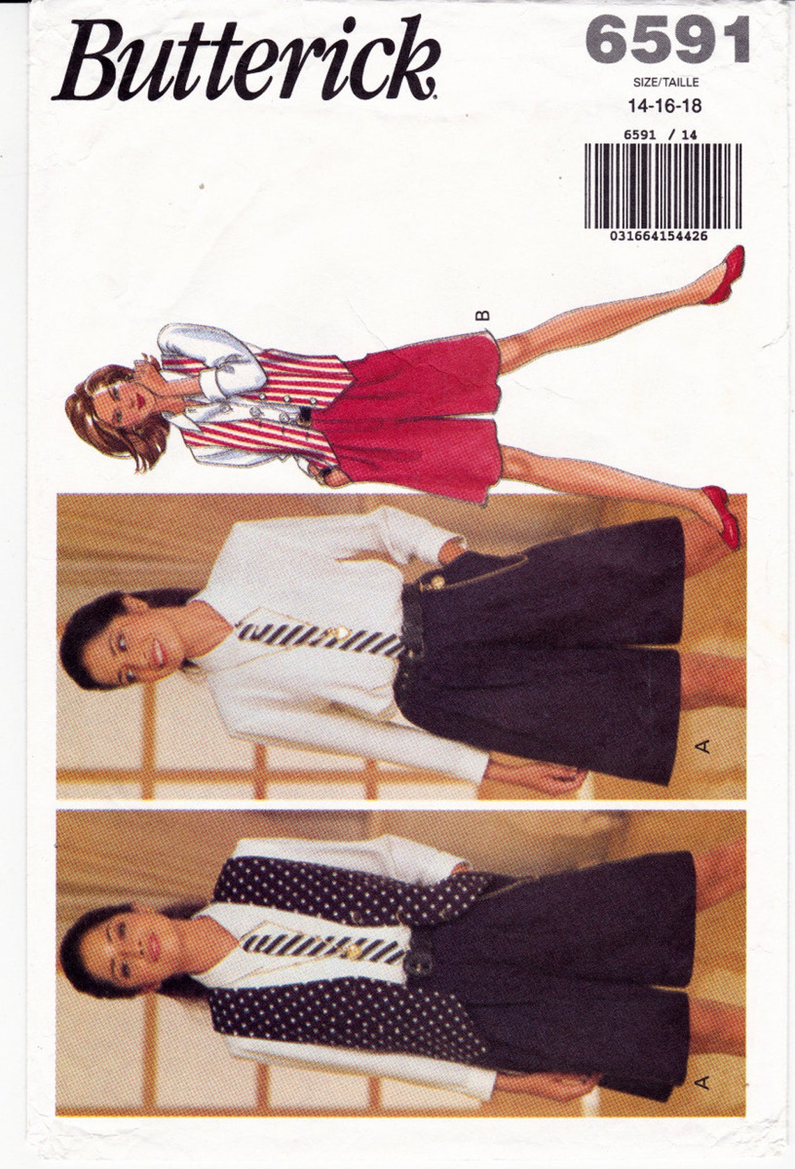 Butterick 6591 Vintage Sewing Pattern Misses' Vest - Etsy