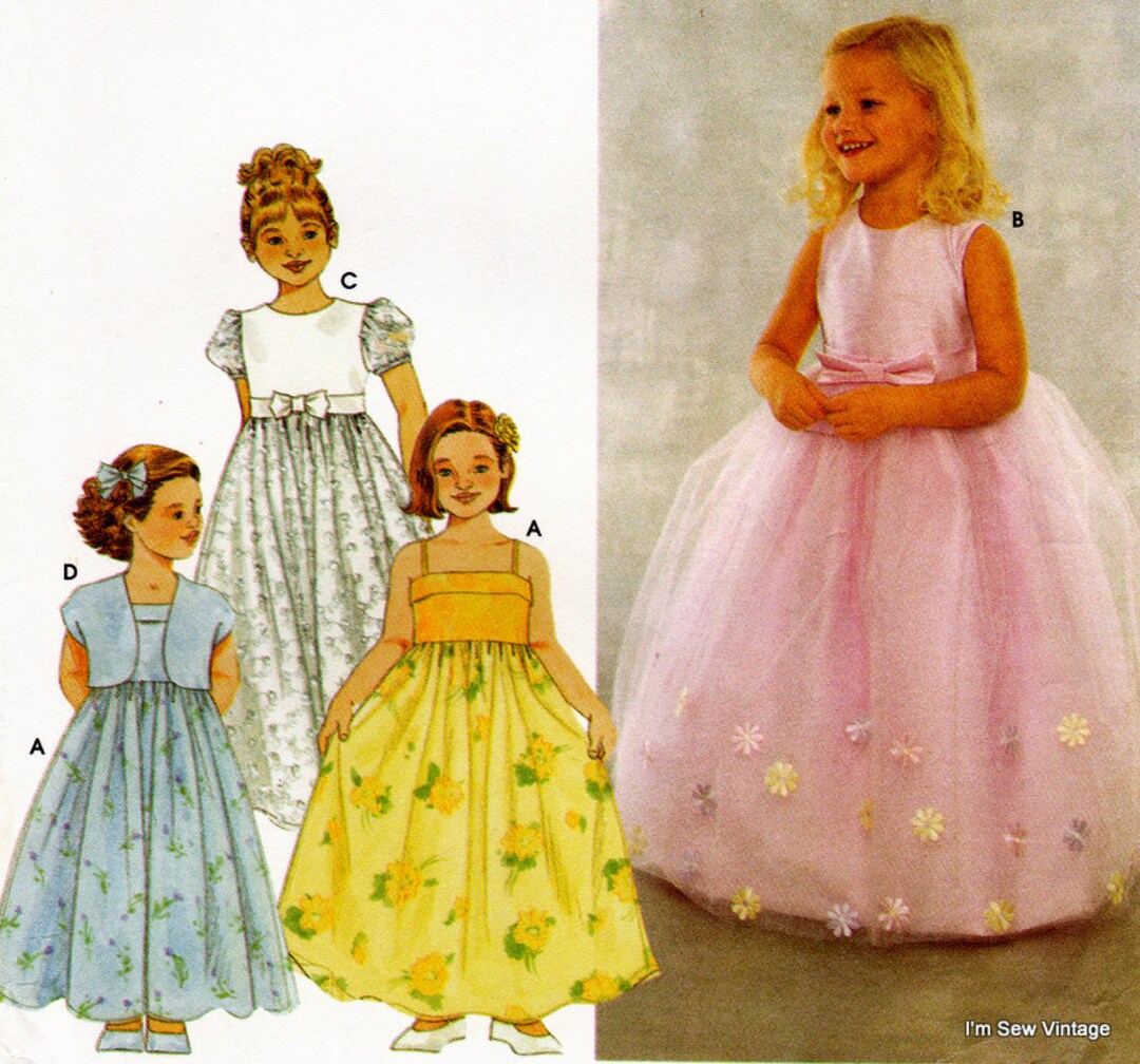 Simplicity 9147 Sewing Pattern, Girl's Formal Dress and Jacket Sewing ...