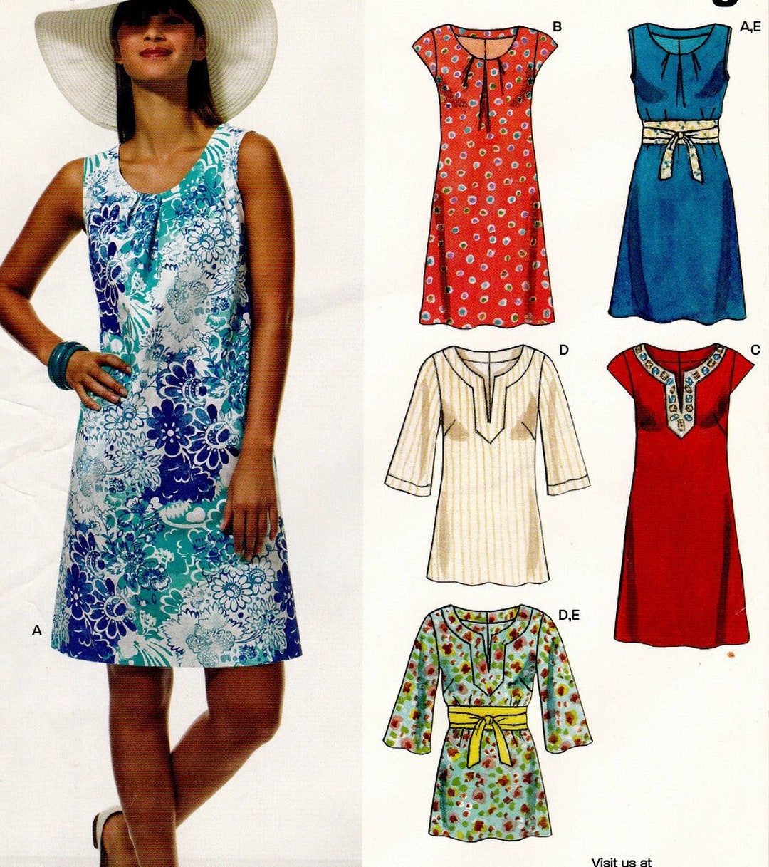 New Look 6803 Sewing Pattern ~ Misses' Easy Dresses & Tunics With ...