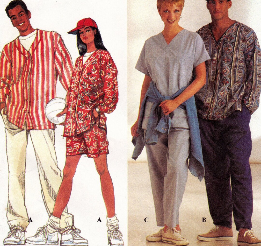 Simplicity 8749 Sewing Pattern, Unisex Shirts, Pull-on Pants or Shorts ...