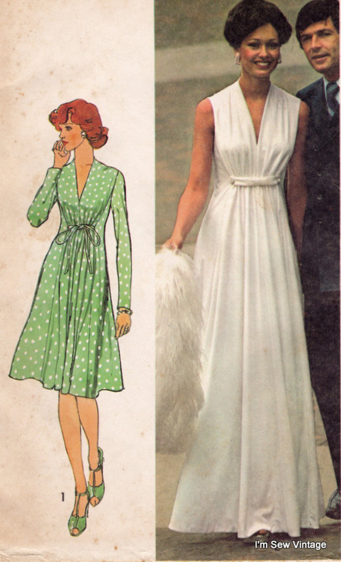 Simplicity 6672 Vintage Sewing Pattern, Misses' Dress in Two Lengths ...