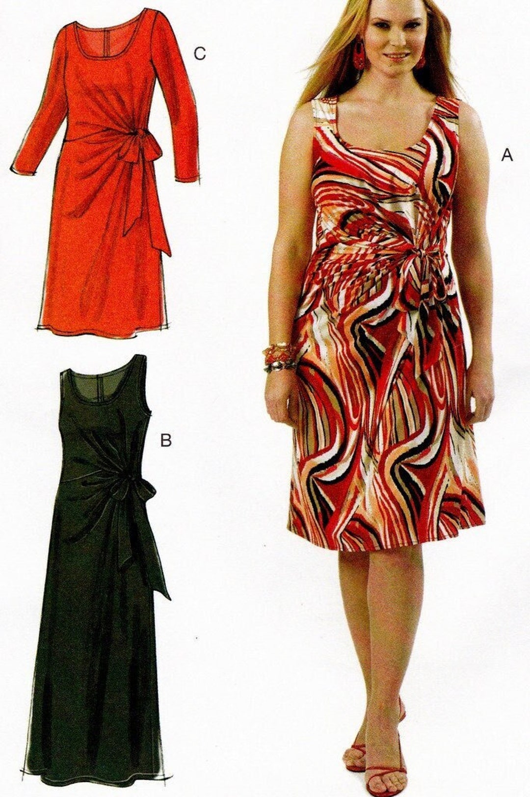 Mccall's M6363 Sewing Pattern, Women's Dresses, Two Lengths, Sleeve ...