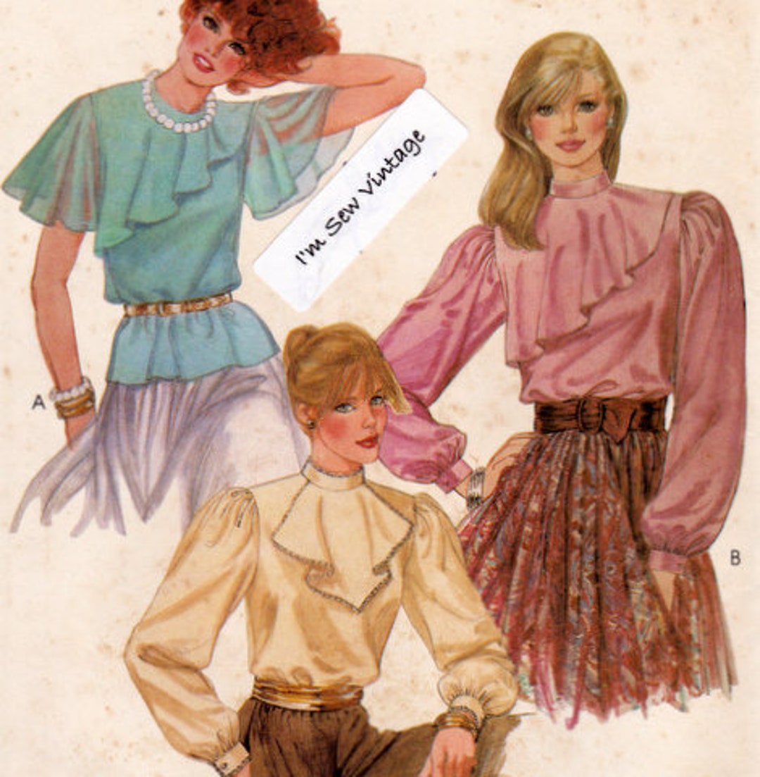 Mccall's 7831 Vintage Sewing Pattern Misses' Blouses - Etsy