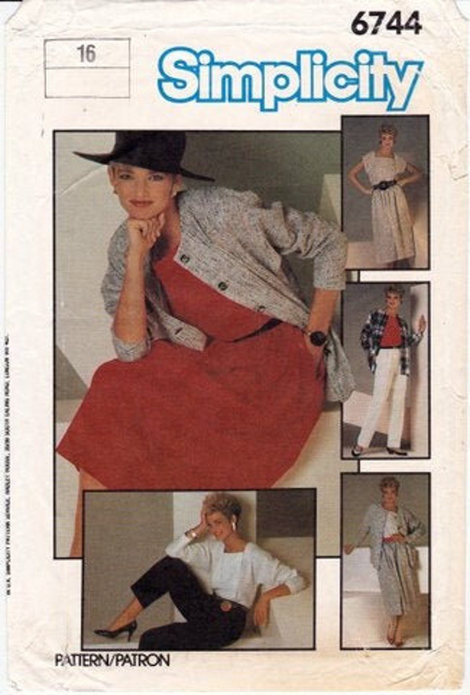 Simplicity 6744 Vintage Sewing Pattern, Misses' Go-everywhere® Pants ...