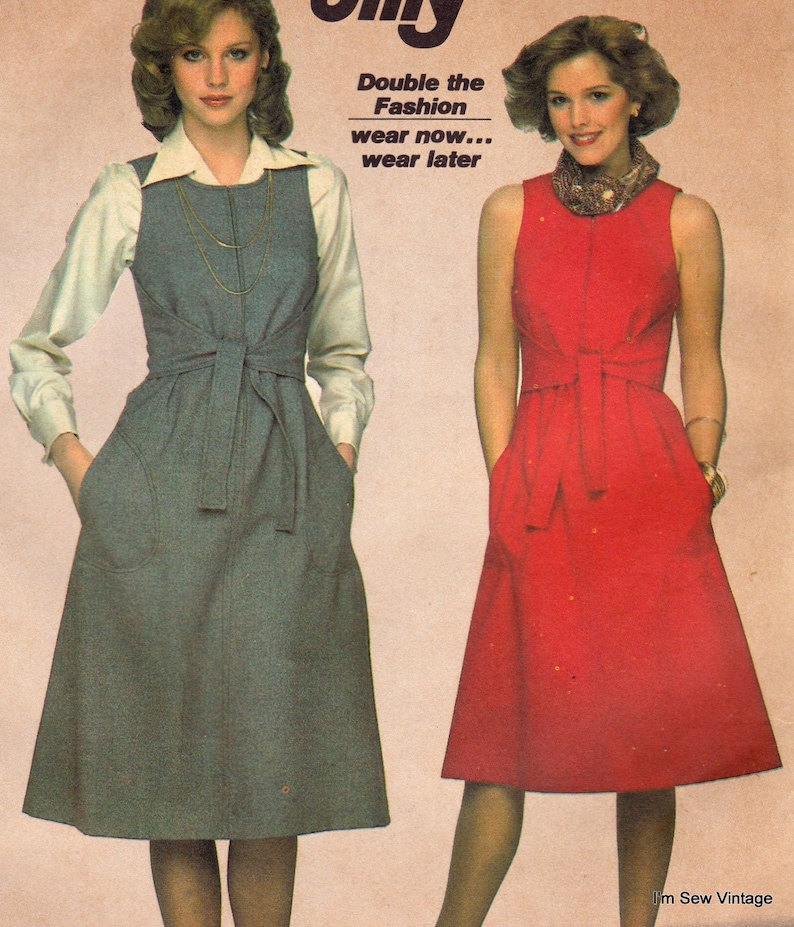 Simplicity 8192 Vintage Sewing Pattern, Misses' Dress or Jumper Sewing ...