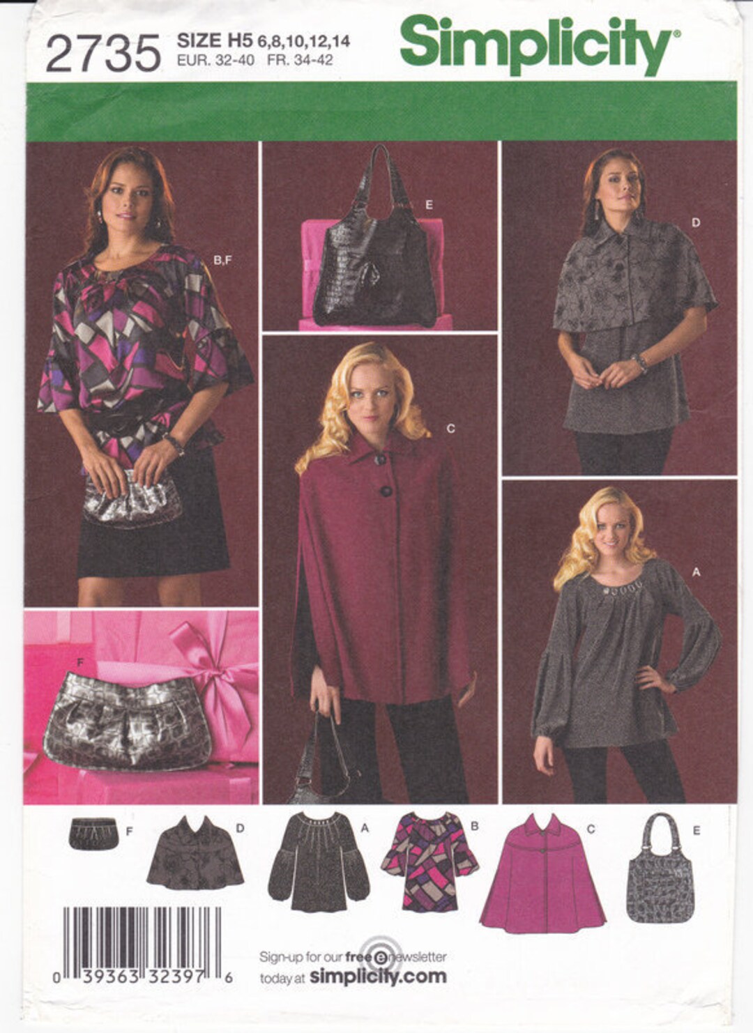 Simplicity 2735 Sewing Pattern Misses' Cape Capelet - Etsy