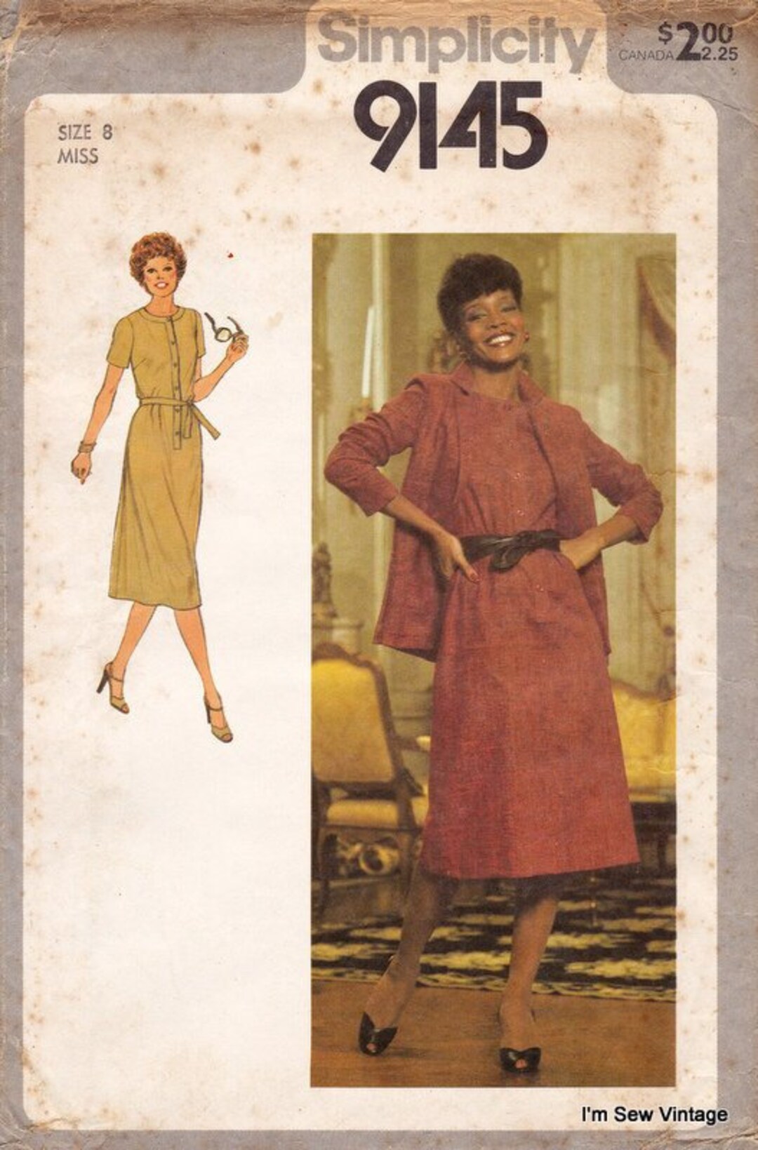 Simplicity 9145 Sewing Pattern, Misses' Dress, Jacket, Size 8, UNCUT - Etsy