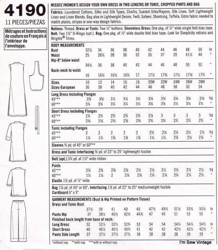 Simplicity 4190 Sewing Pattern, Misses'/women's Dress in Two Lengths or ...