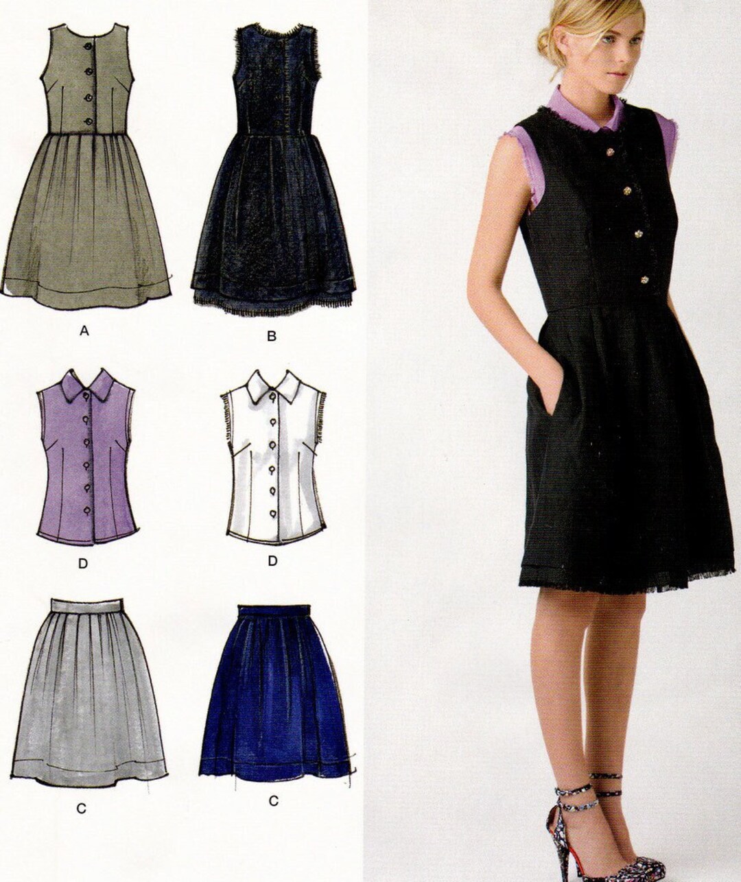 Simplicity 2215 Sewing Pattern, Misses'/miss Petite Dress, Skirt ...