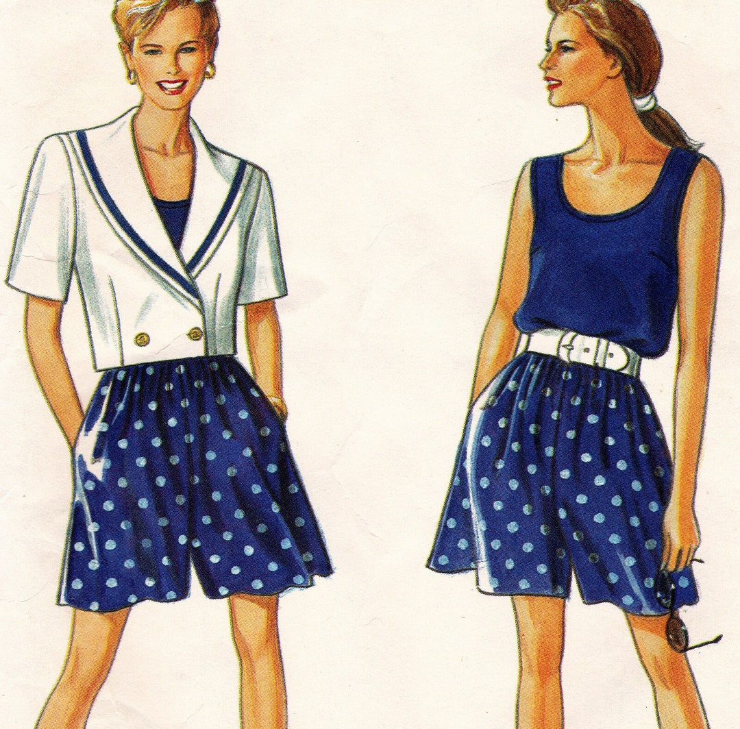 Simplicity 7790 Vintage Sewing Pattern, Misses' Shorts, Tank Top ...