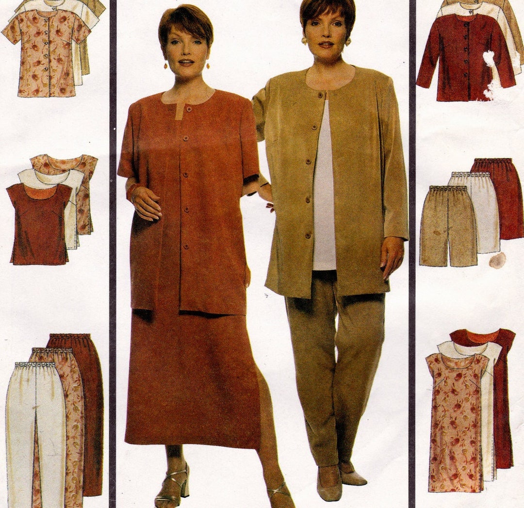Mccall's 9222 Vintage Sewing Pattern, Women's' Wardrobe Jacket, Dress ...