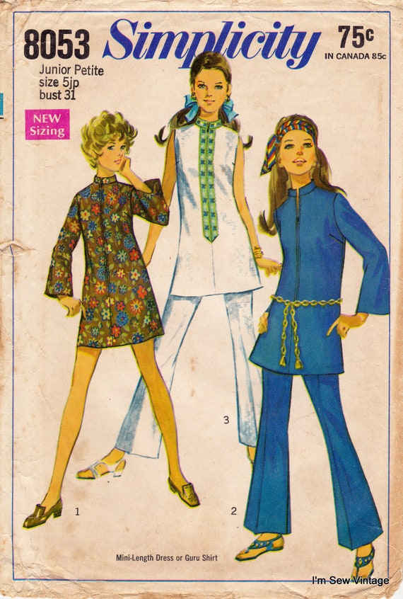 Simplicity 8053 Vintage Sewing Pattern Junior Petites Guru - Etsy