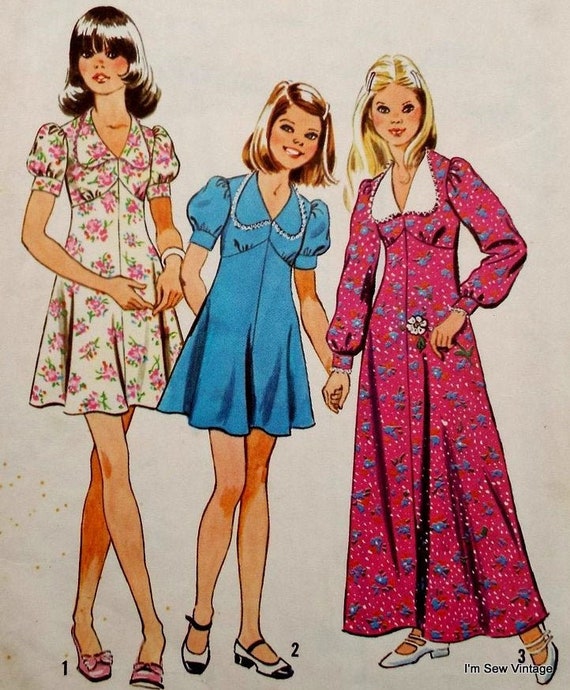 Simplicity 6186 Vintage Sewing Pattern Girls' Dress in | Etsy