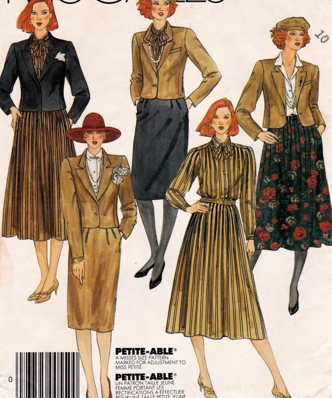 Mccall's 2127 Vintage Sewing Pattern, Misses' Wardrobe ~ Jacket, Blouse ...