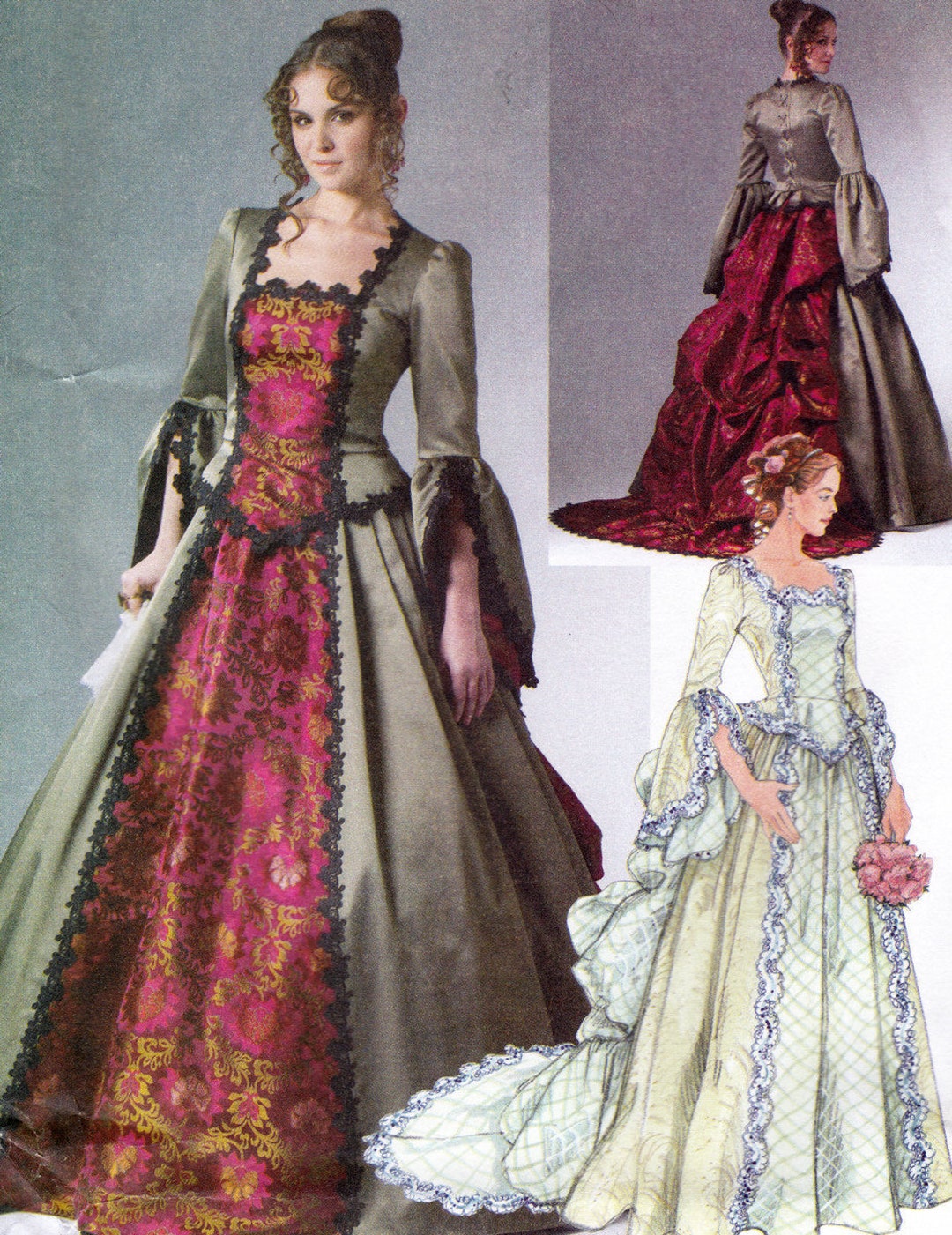 Mccall's M6097 Misses' Victorian Costume Sewing Pattern ~ Laced Ribbon ...