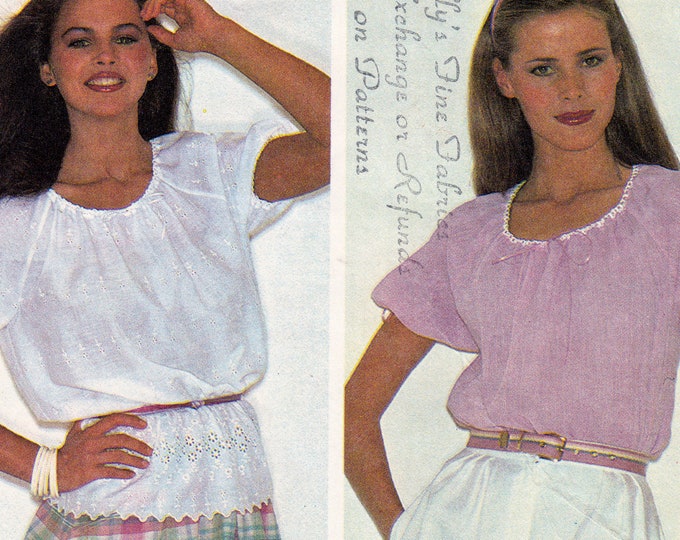 Mccall's 7494 Sewing Pattern, Misses' Blouse ~ Pullover Peasant Blouse ...