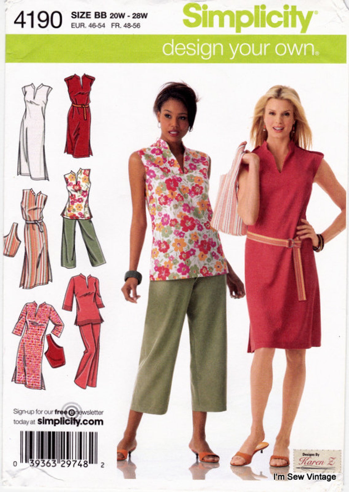 Simplicity 4190 Sewing Pattern Misses'/women's Dress - Etsy