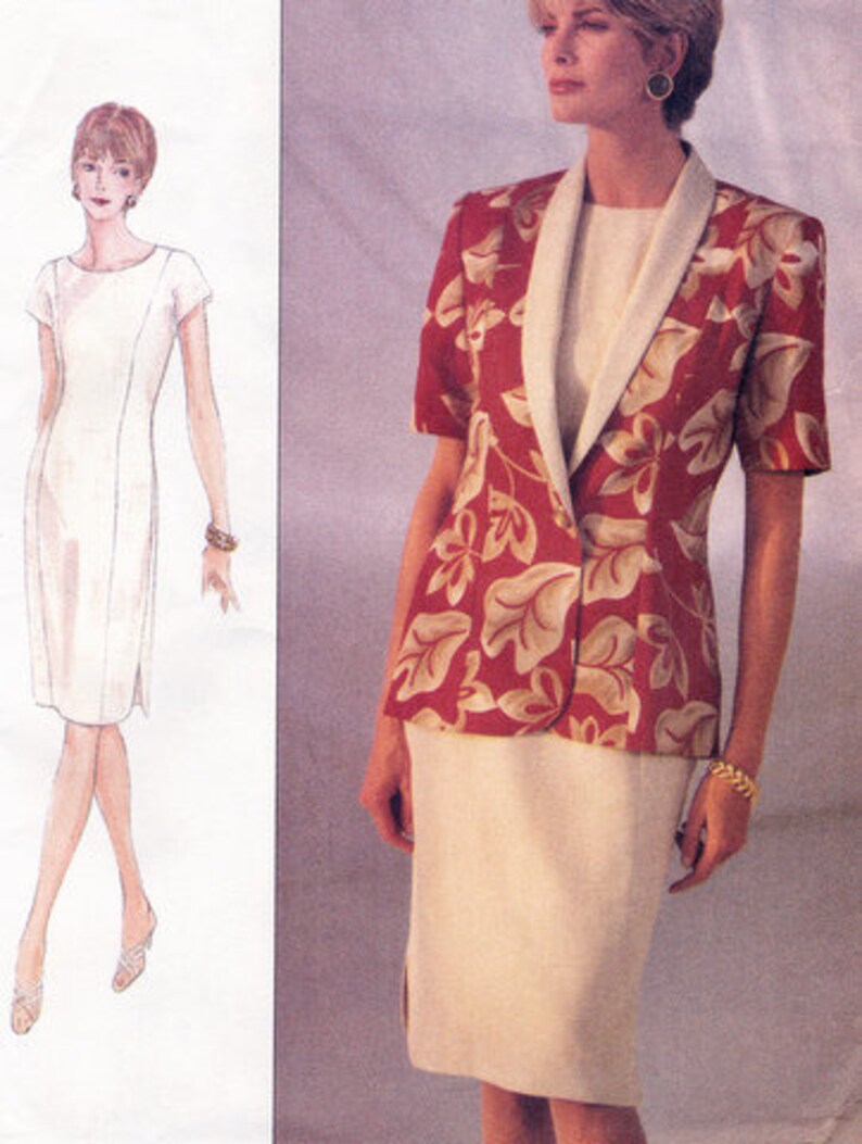 Vogue 8981 Vintage Sewing Pattern, Misses'/miss Petite Jacket & Dress ...