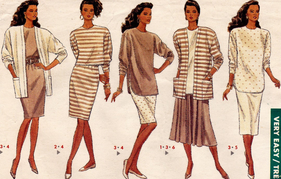 Butterick 6966 Vintage Sewing Pattern, Misses'/miss Petite Wardrobe ...