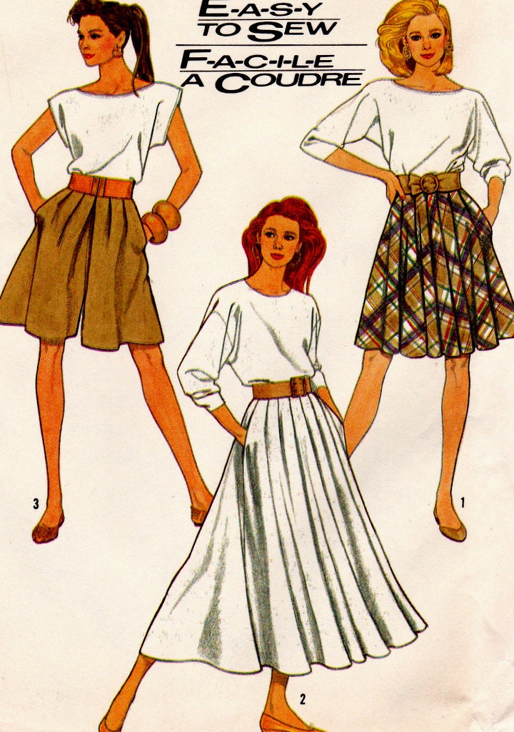 Simplicity 8504 Vintage Sewing Pattern Misses' Skirt in - Etsy