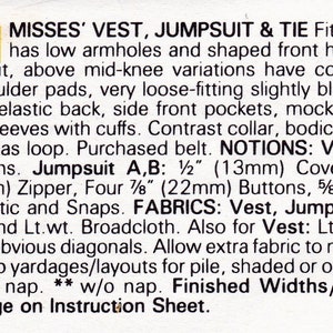 Butterick 6591 Vintage Sewing Pattern Misses' Vest - Etsy