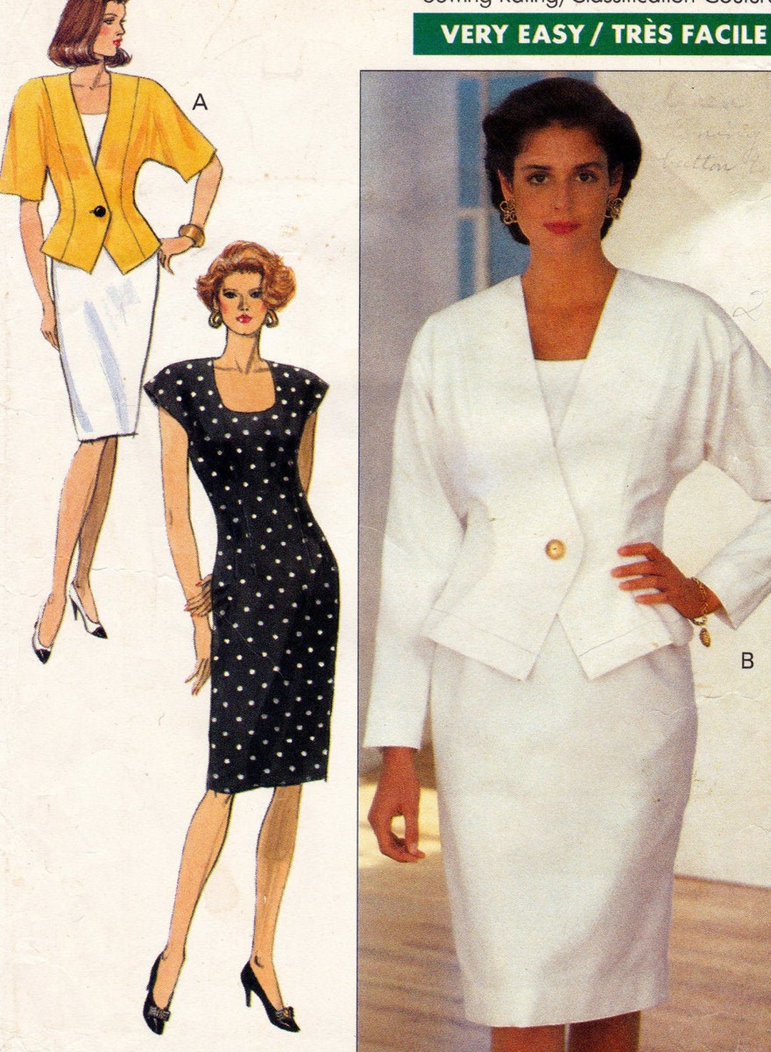 Butterick 4616 Vintage Sewing Pattern, Misses' Jacket and Dress Fast ...