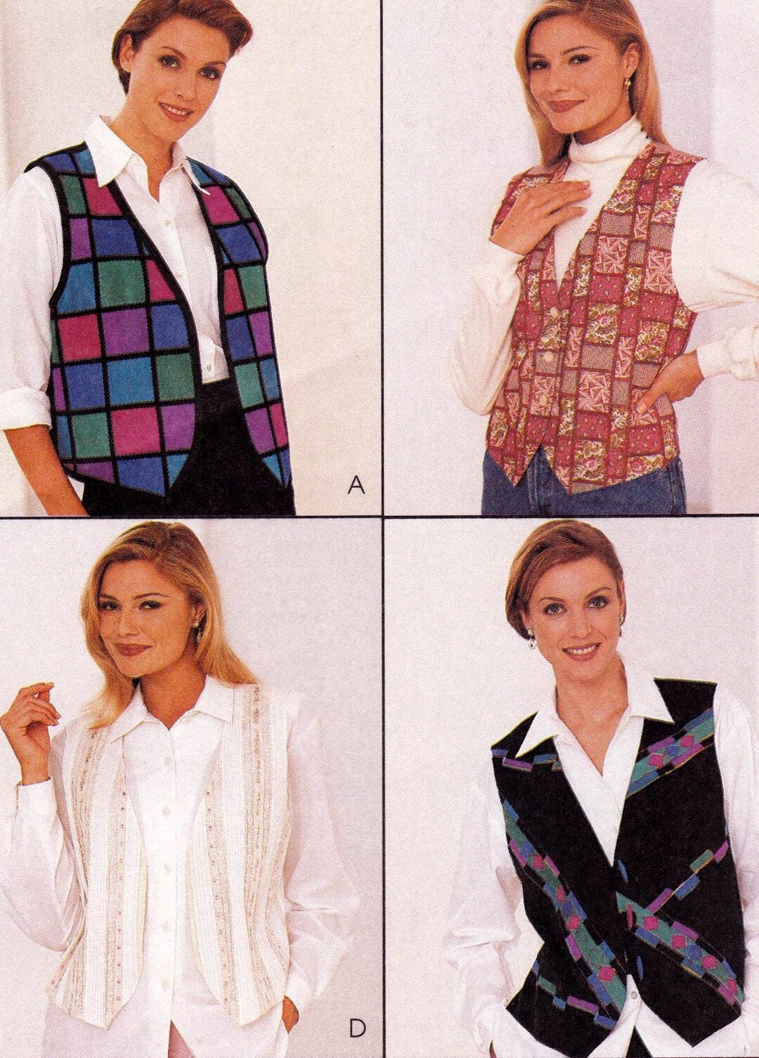 Mccall's 8110 Vintage Sewing Pattern, Misses' Vests or Shirt With ...