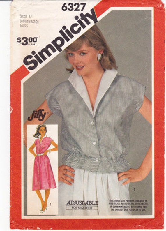 Simplicity 6327 Vintage Sewing Pattern Misses'/miss - Etsy