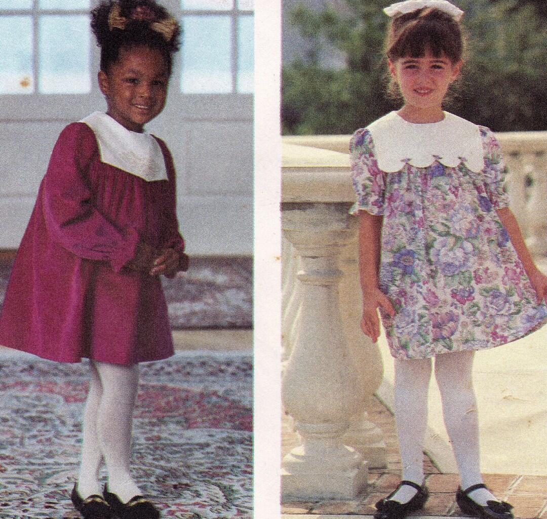 Simplicity 9376 Sewing Pattern, Girl's Dress With Sleeve & Collar ...