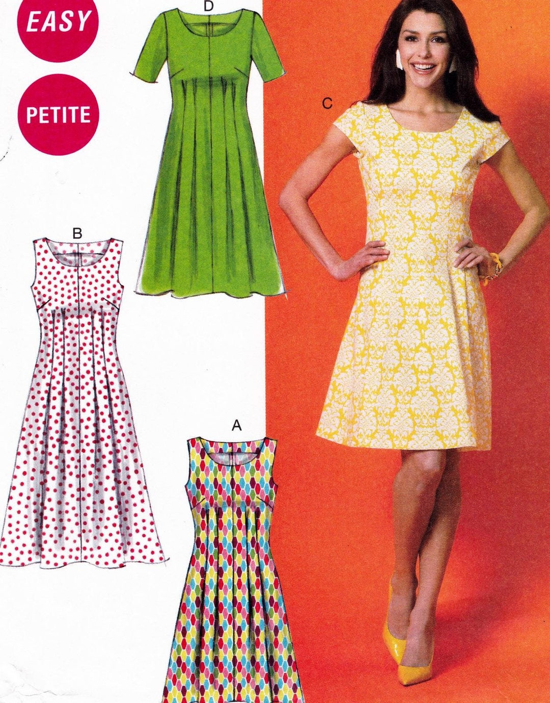 Mccall's M6958 Sewing Pattern, Misses'/women's Dresses ~ Loose-fitting ...