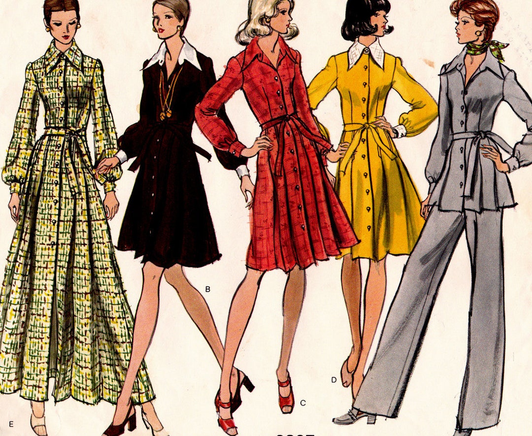 Vogue 2807 Vintage Sewing Pattern, Misses' Dress, Tunic & Pants, Vogue ...