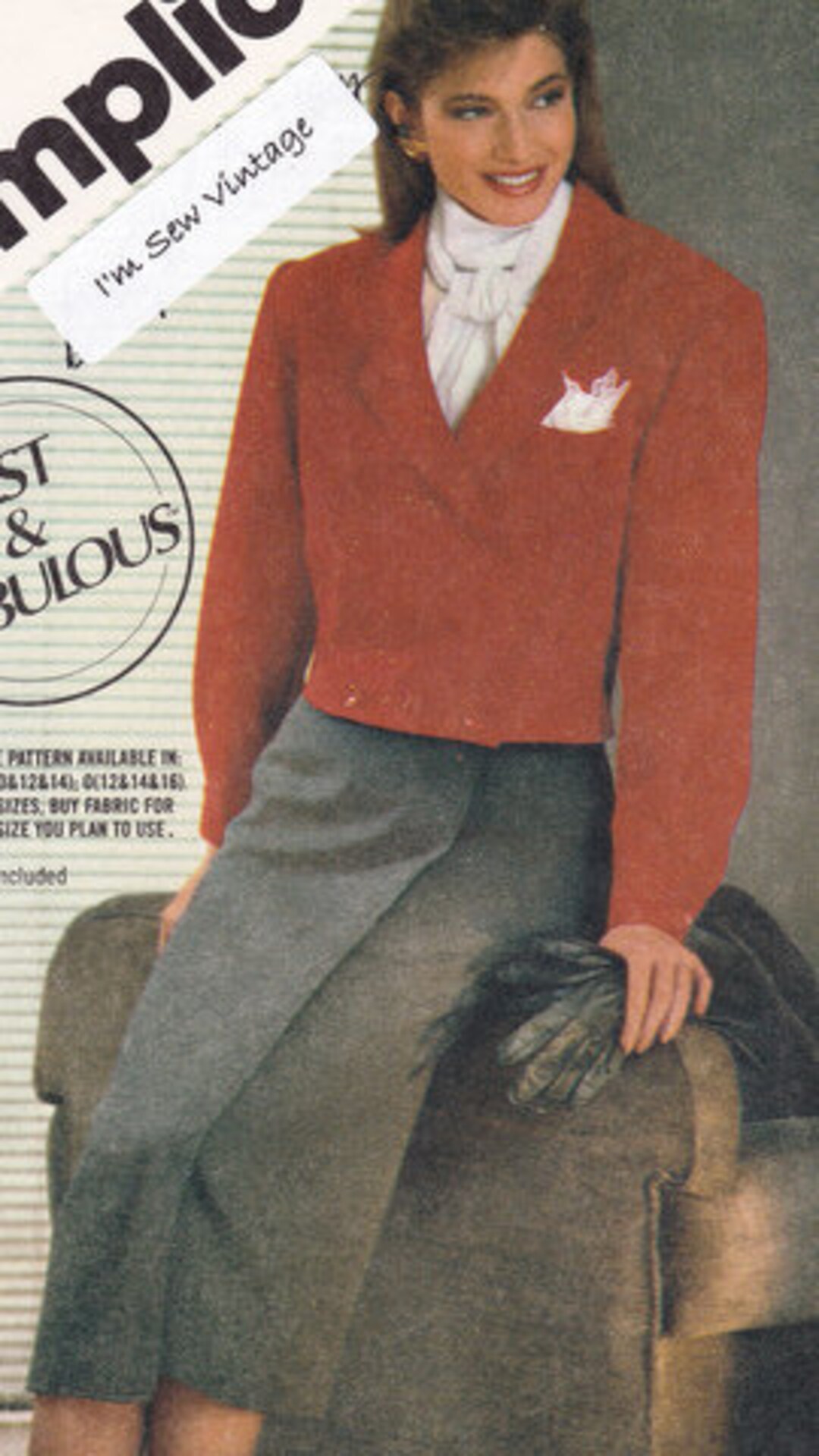 Simplicity 6069 Vintage Sewing Pattern, Misses' Front-wrap Skirt and ...