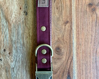 Maroon Dog Collar - Etsy