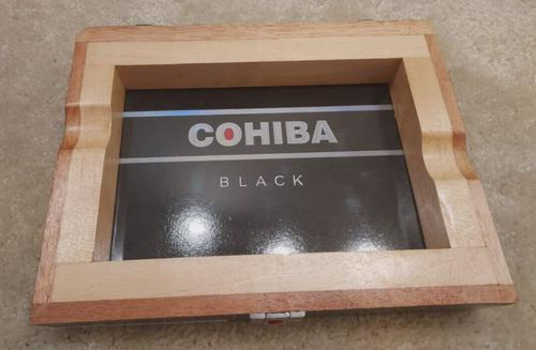 Custom Hand Made Cigar Box Ashtray - Cohiba Black Series Robusto - Etsy