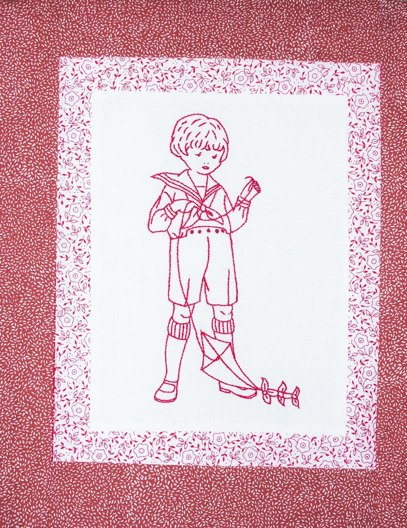 The 20s Kids, Redwork Embroidery Pattern, Trace It to Fabric, Hand ...