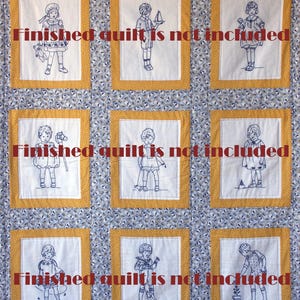 The 20s Kids, Redwork Embroidery Pattern, Trace It to Fabric, Hand ...