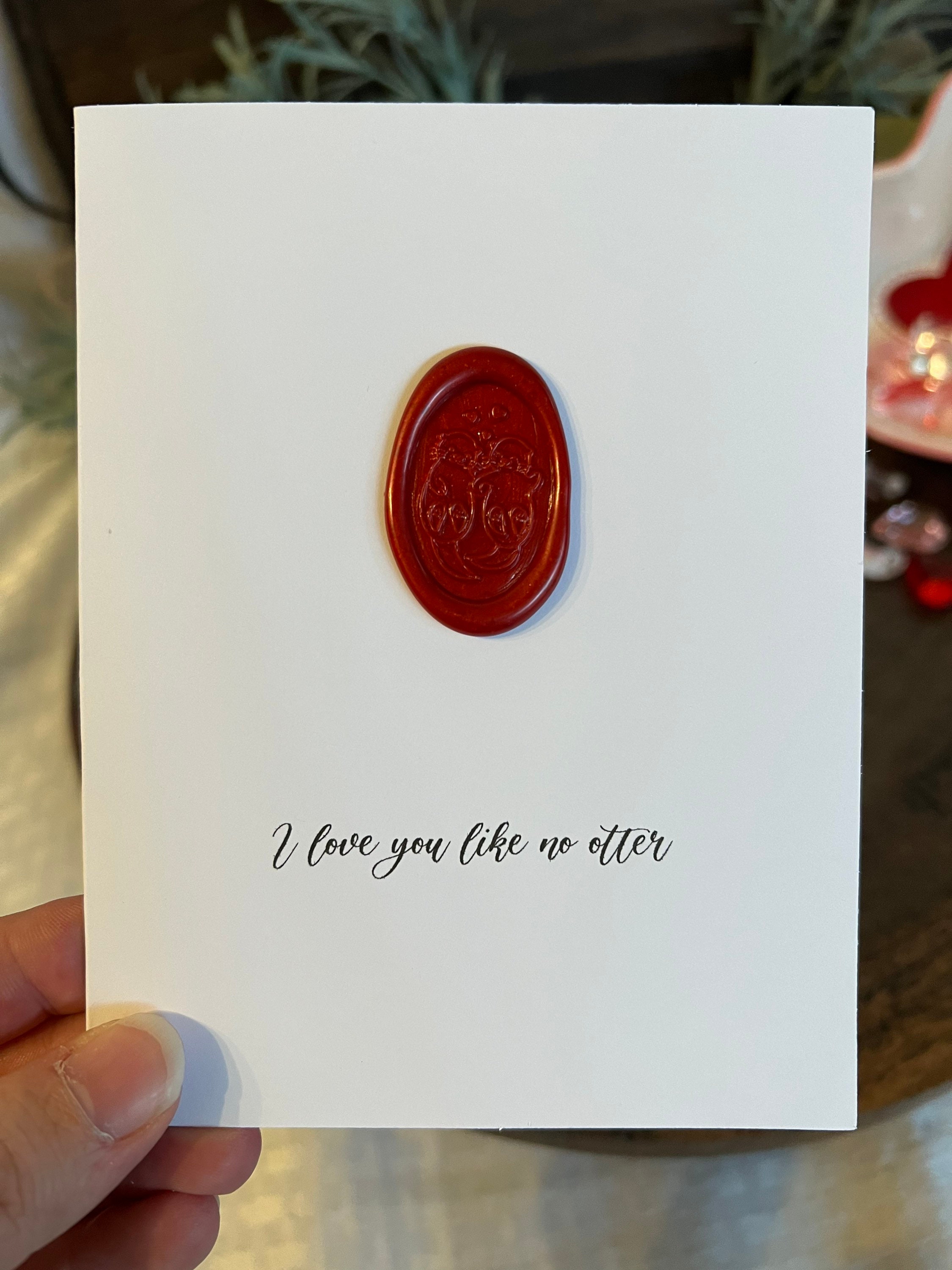 Otter Love Greeting Card, i Love You Like No Otter, Otters Holding ...