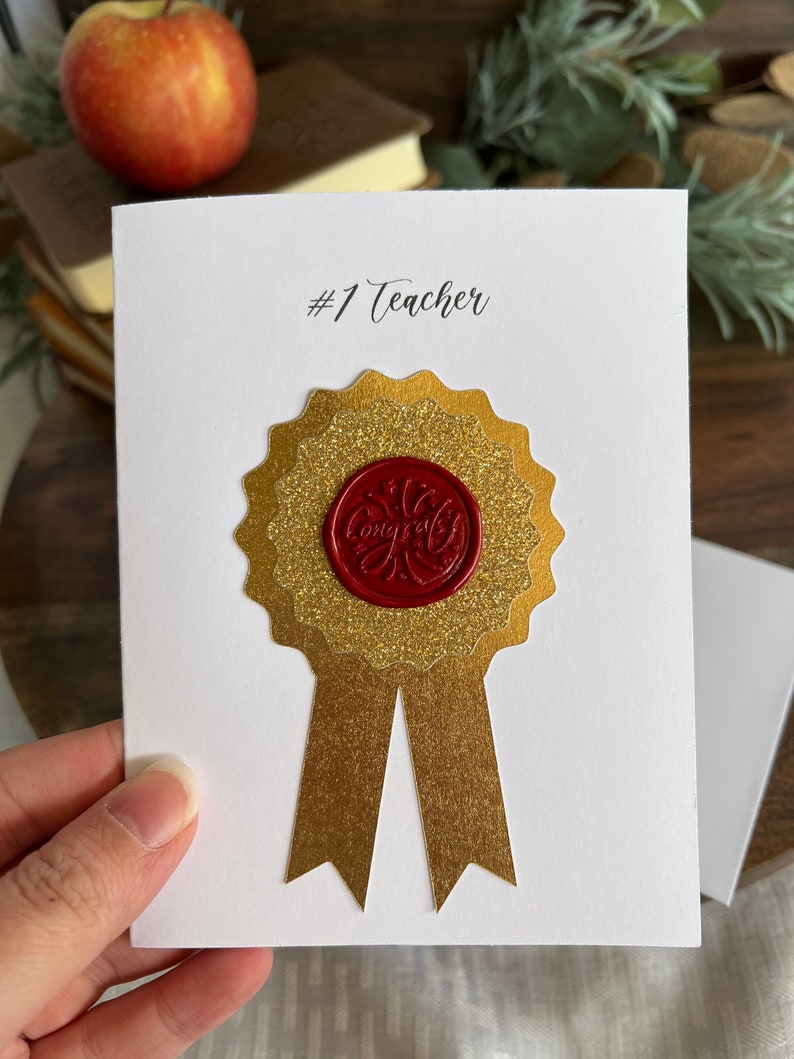 Teacher Thank You Card 1 Teacher Teacher Appreciation End - Etsy