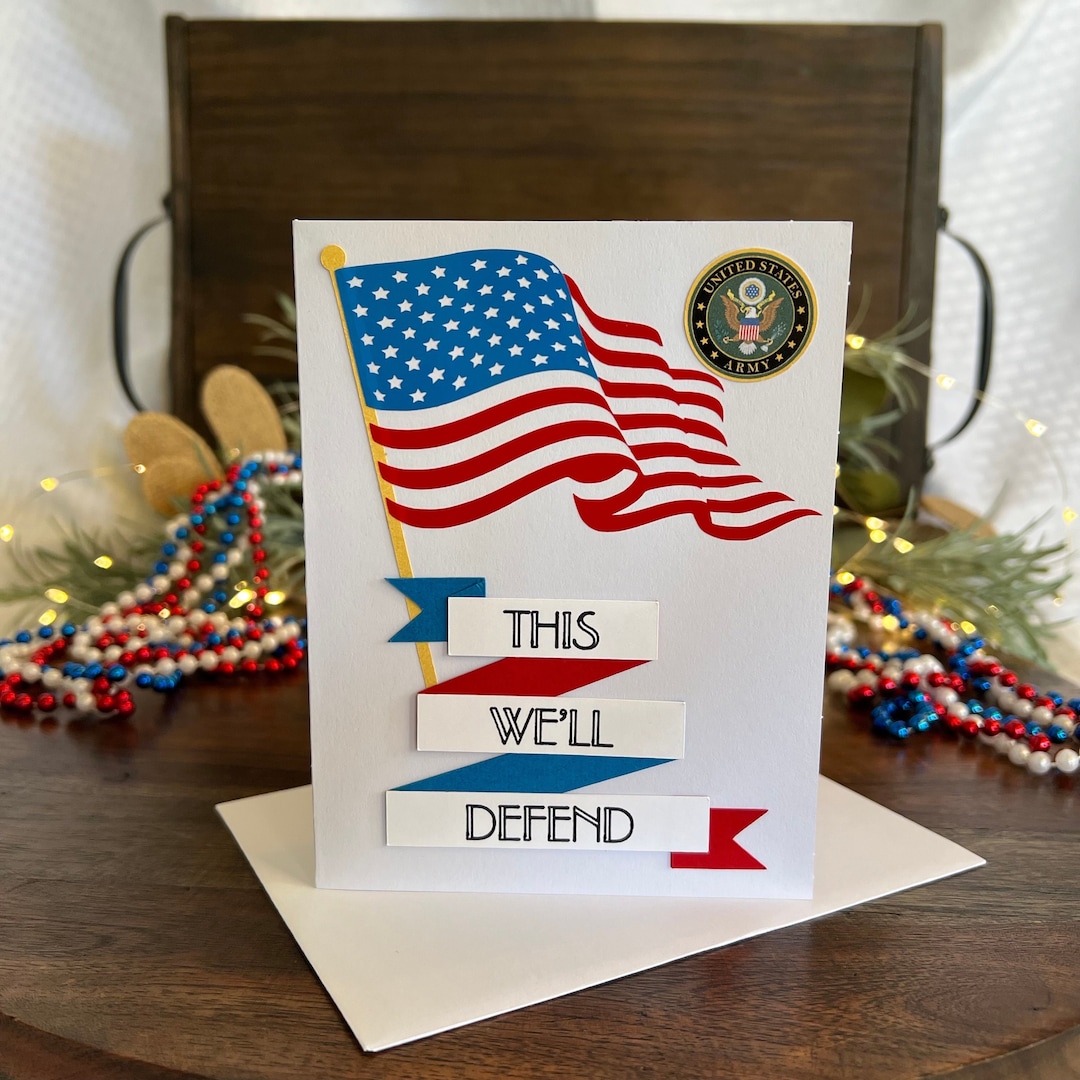 Army Military Appreciation Card, American Flag, Coast Guard Marines ...