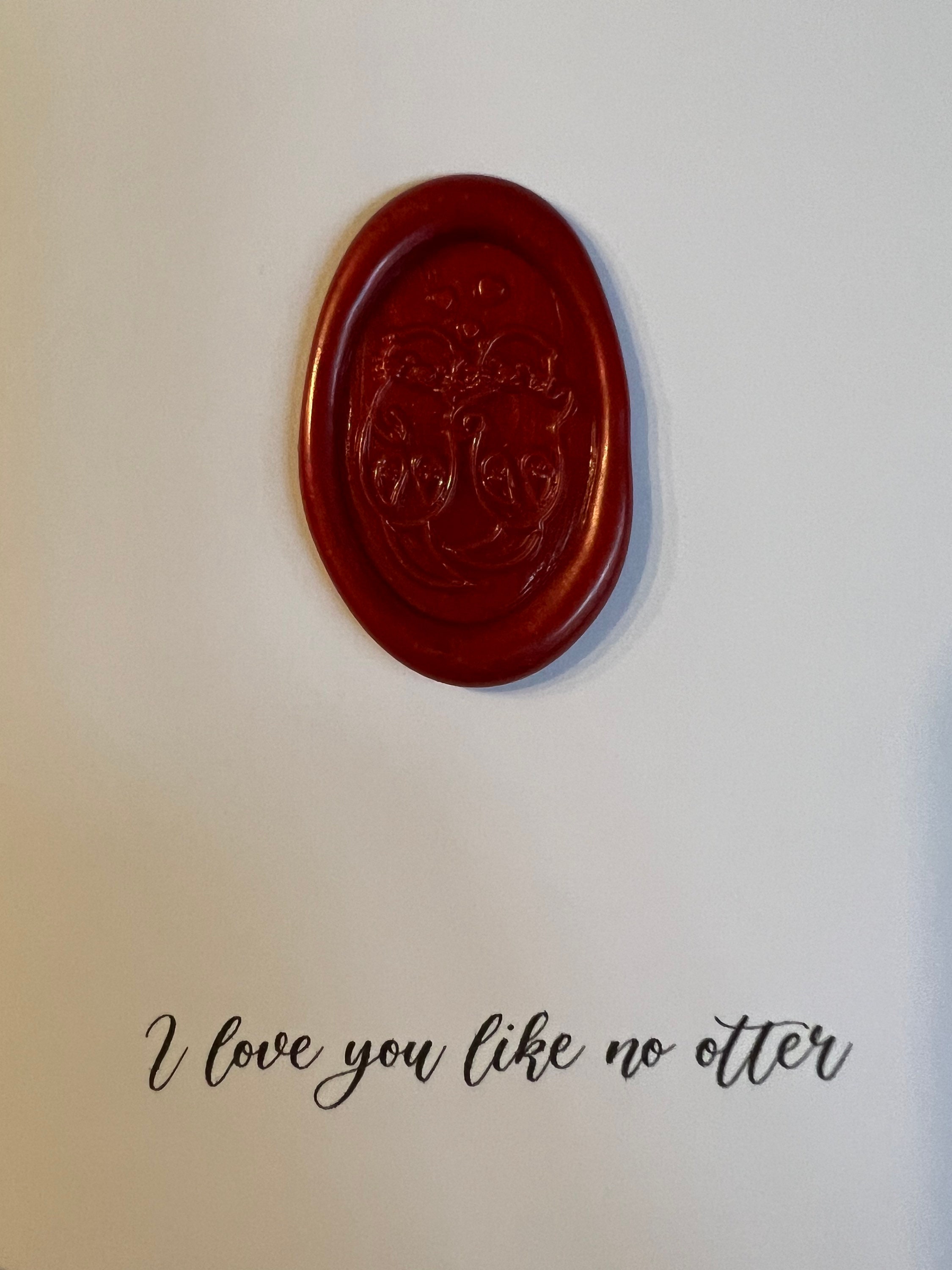 Otter Love Greeting Card, i Love You Like No Otter, Otters Holding ...