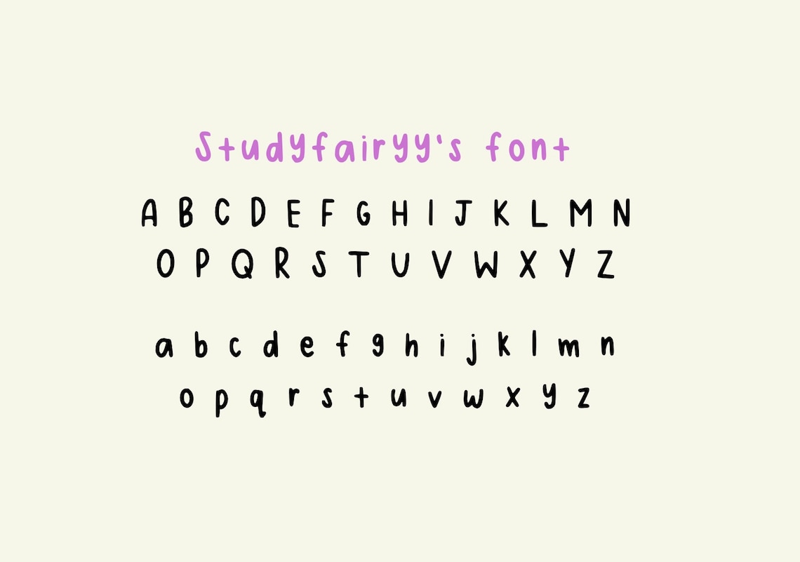 Cute Handwriting Font for Digital Planning / Note-taking Goodnotes ...