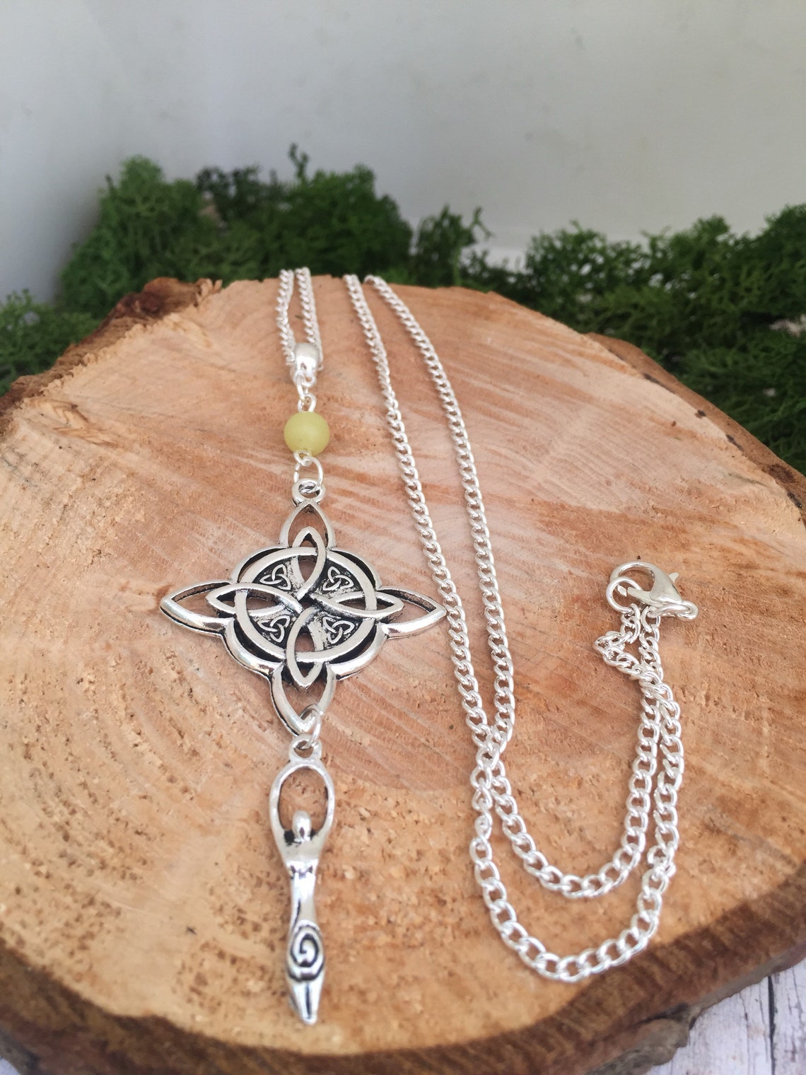 Celtic Knot Witch Jewelry Wiccan Necklace Wicca Necklace Pagan - Etsy