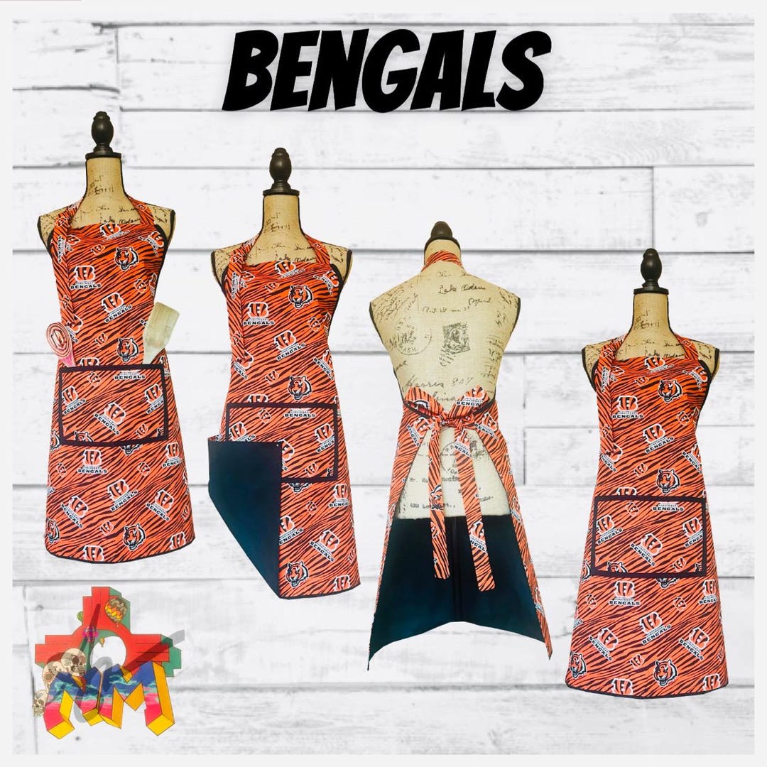 Bengals Apron | Embroidered Personalized Gift | Father's Day Gift ...