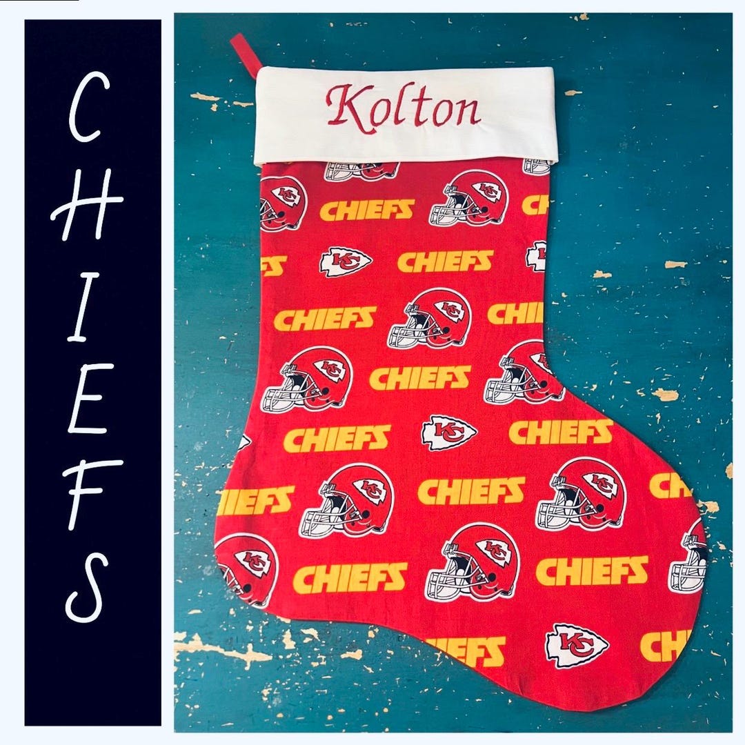 Kansas City Chiefs Stockings W/custom Embroidery - Etsy