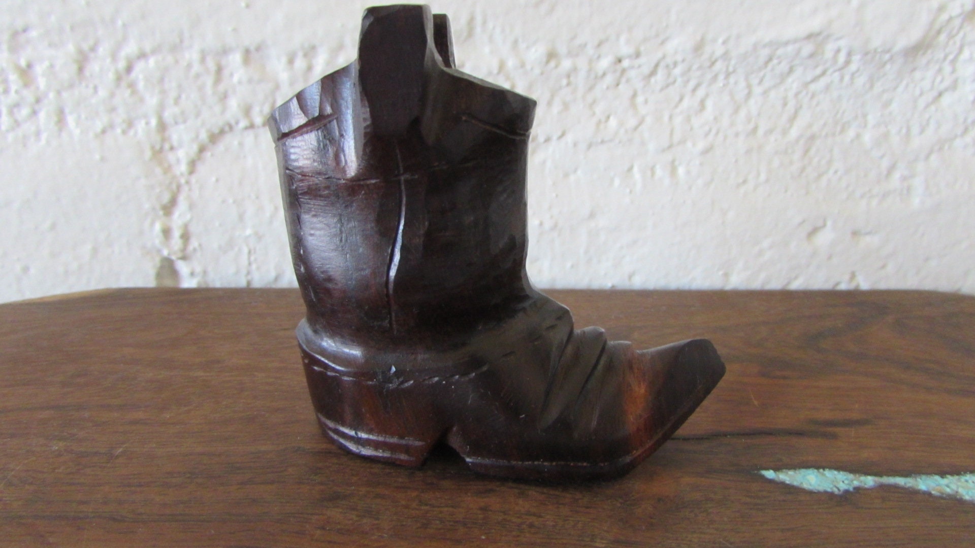 Ironwood Standing Cowboy Boot Hand Carving - Etsy New Zealand