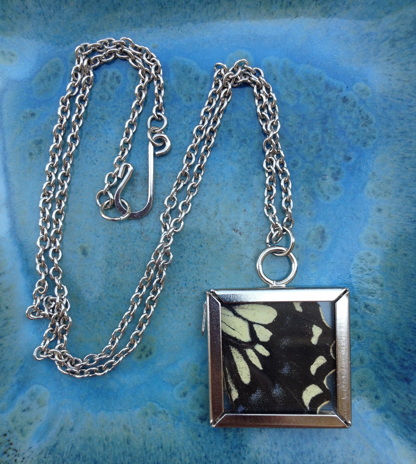 Butterfly Necklace - Real Butterfly Wing Necklace - Nature Lover Gift ...