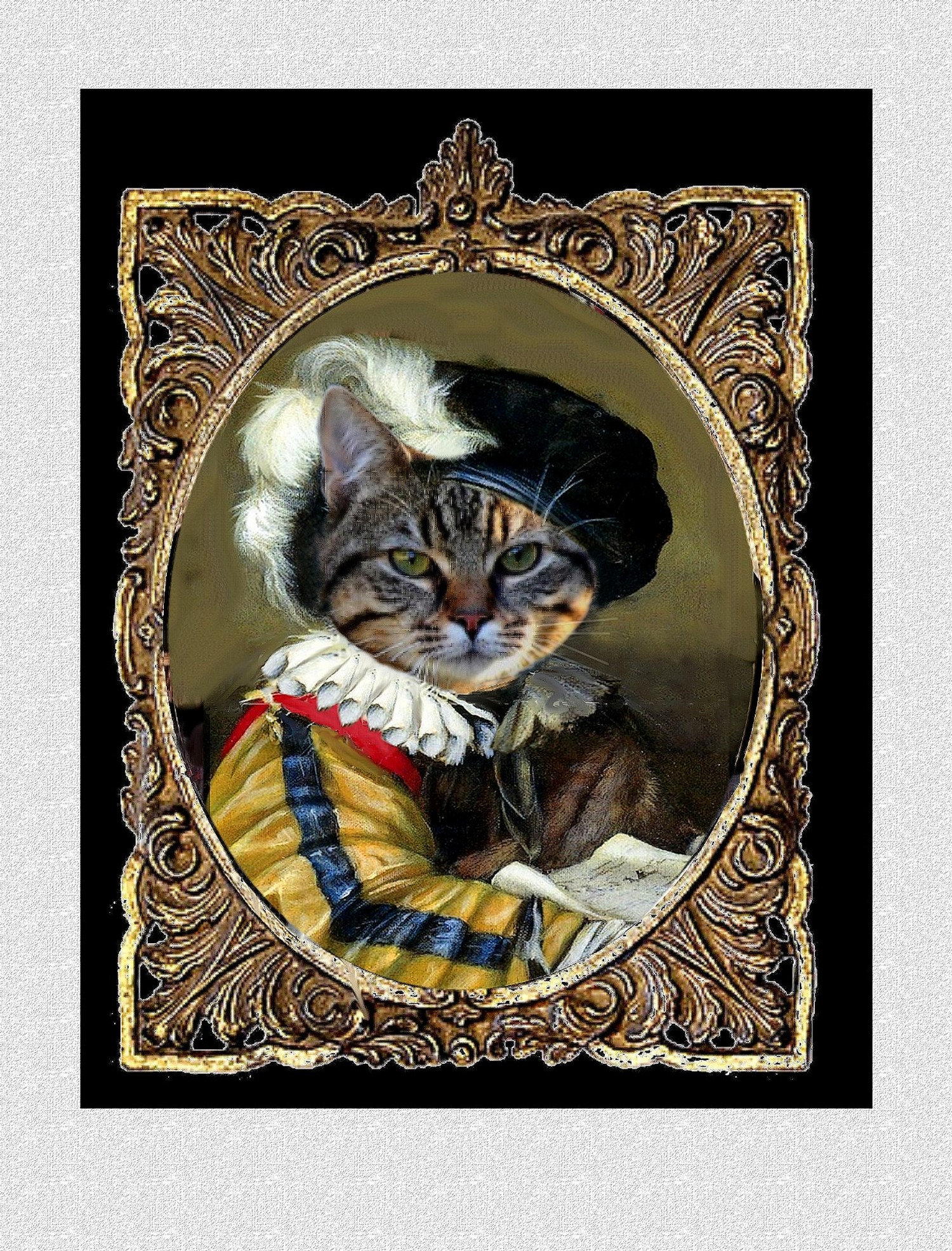 Portrait de chat personnalisable , le petit écrivain - Etsy France