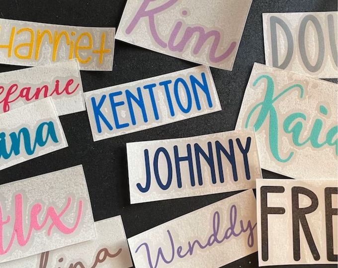 Personalized Name Vinyl Decal | Personalized Name Vinyl Label | Custom ...